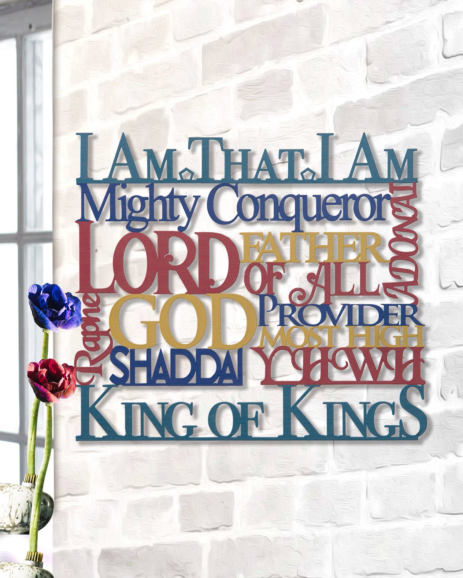 Names of God Cut Out Wall Art – Faith Gifts